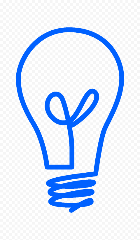 Transparent HD Creative Blue Light Bulb Idea Icon Clipart | Citypng