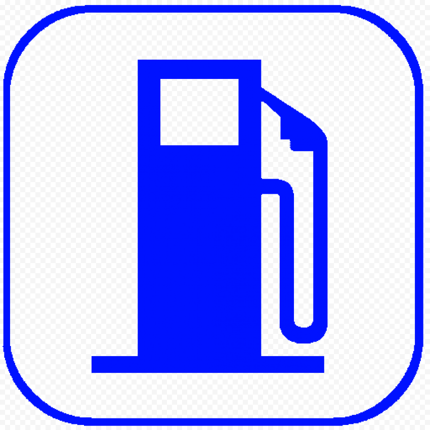 Transparent HD Dark Blue Petrol Pump Square Icon | Citypng