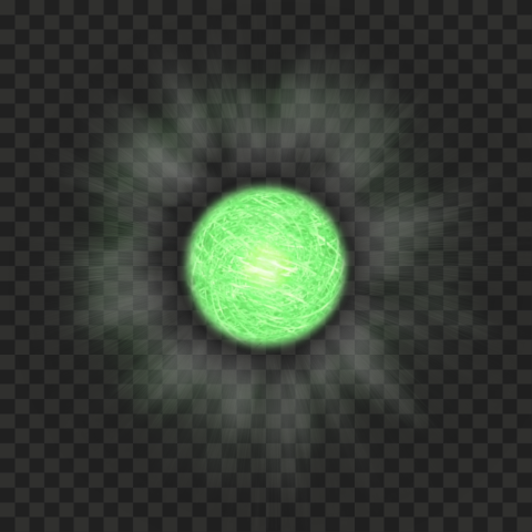 Transparent HD Glowing Green Round Ball Effect | Citypng