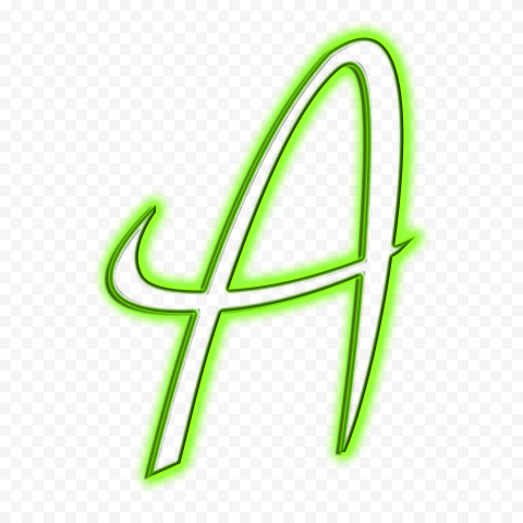 Transparent HD Green Neon A Letter | Citypng