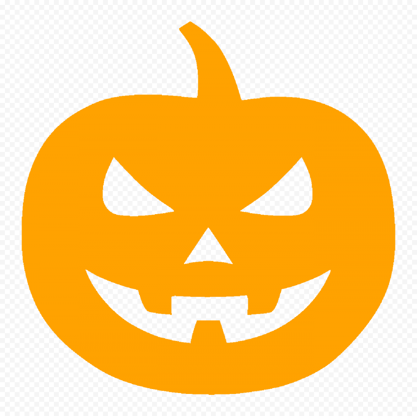 Transparent HD Jack-o'-lantern Monster Pumpkin Face Orange Silhouette ...