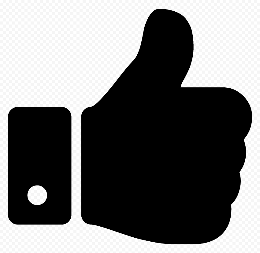 Transparent HD Like Good Thumb Up Black Icon | Citypng