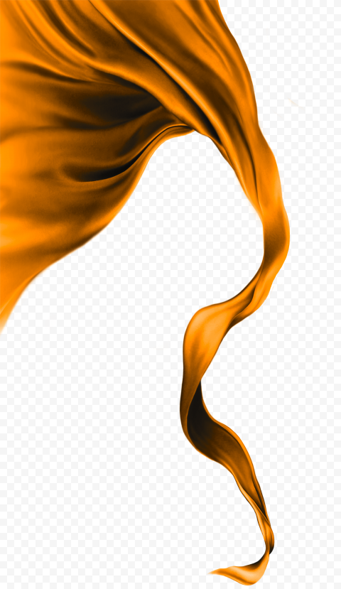 Transparent HD Orange Flying Textile Ribbon Silk | Citypng