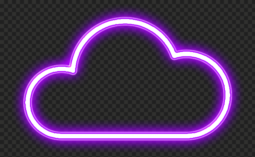 Transparent HD Purple Light Neon Cloud Icon | Citypng