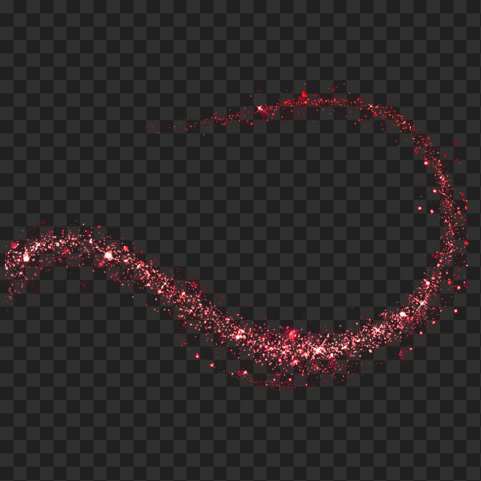 Transparent HD Red Glitter Dust Line | Citypng