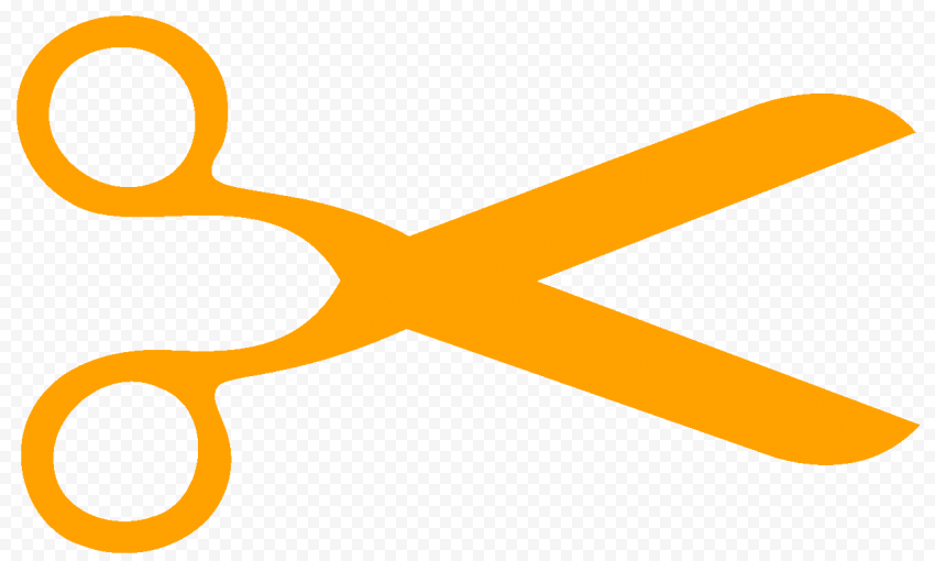 Transparent HD Scissors Orange Silhouette Icon | Citypng