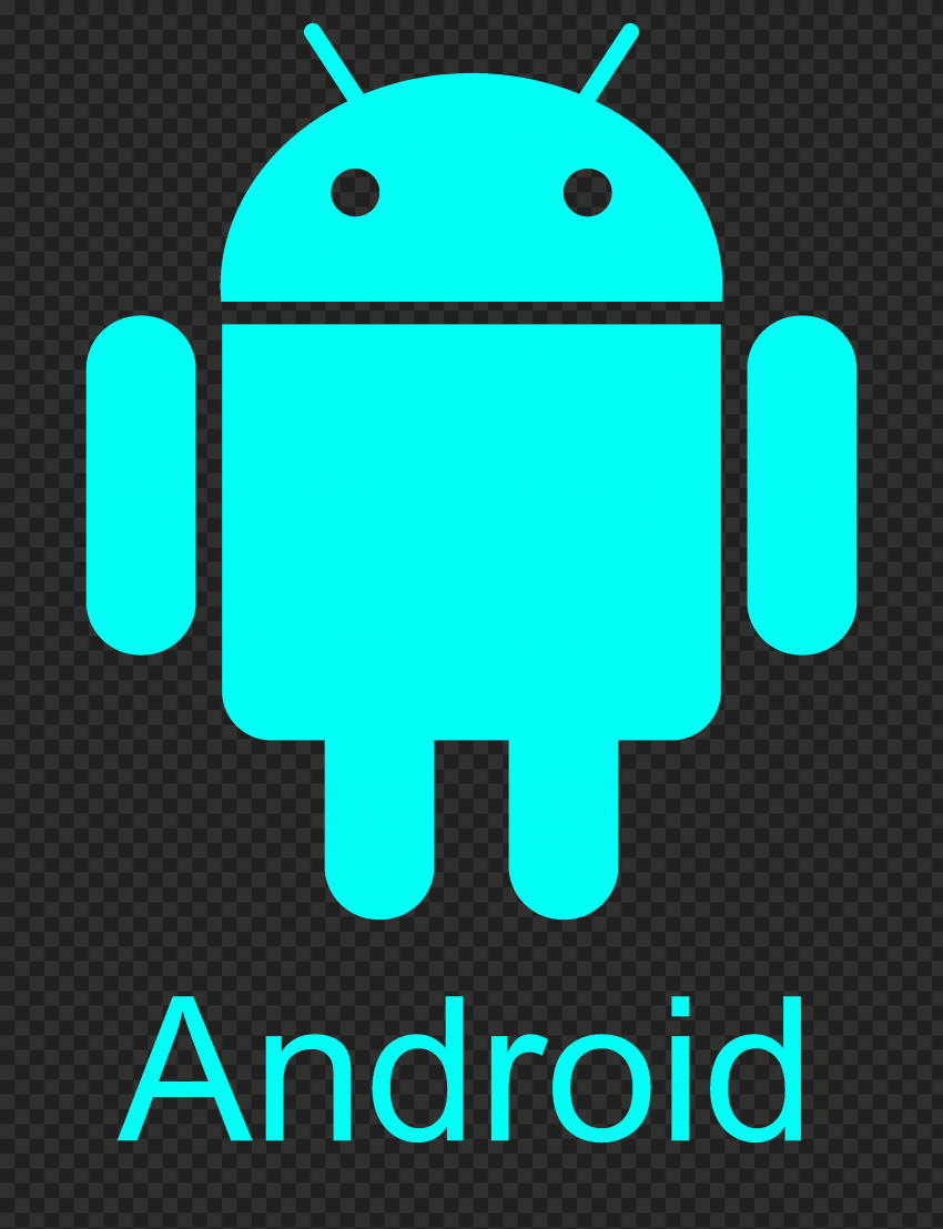 Transparent Light Blue Android Robot Logo Icon | Citypng