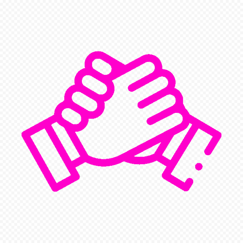 Transparent Pink Soul Brother Handshake Icon | Citypng