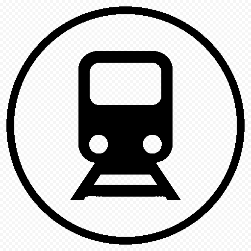 Download Rail Train Black Icon Front View PNG | Citypng