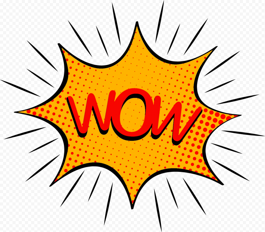 Transparent WoW Expression Comic Explosion Effect | Citypng