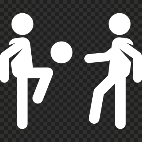 Two Football Players Juggling With Ball White Icon | Citypng