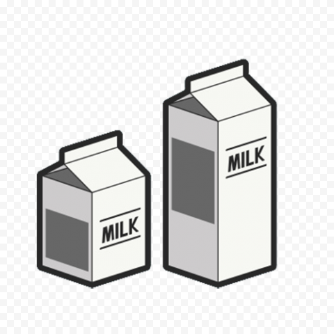 Two Fresh Milk Cartons Boxes Icons PNG | Citypng