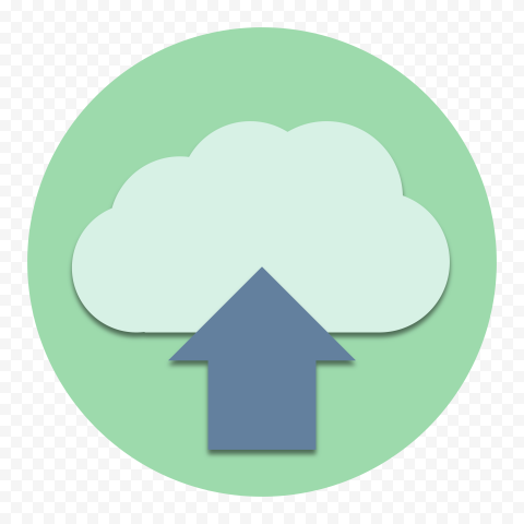Upload Cloud Flat Circle Icon PNG | Citypng