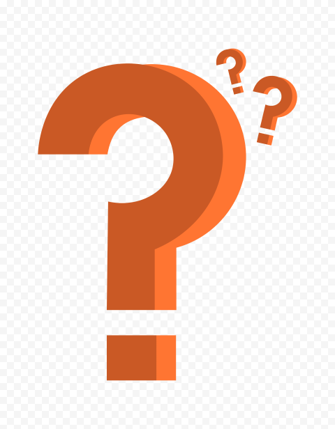 Vector 3D Orange Question Marks Icon PNG | Citypng