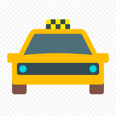 Vector Flat Checker Taxi Cab Icon PNG | Citypng