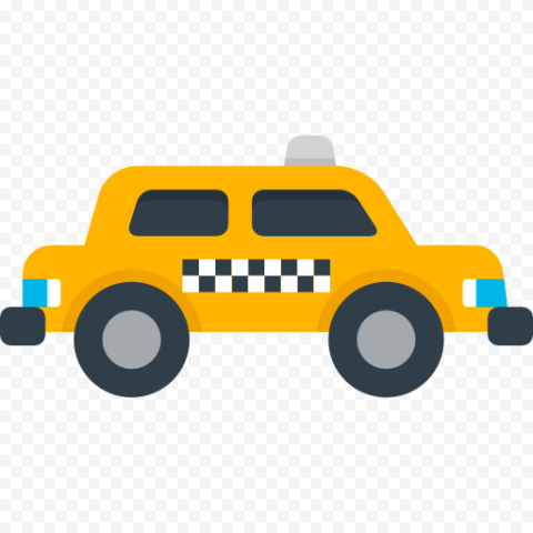 Vector Side View Checker Taxi Cab Icon PNG | Citypng