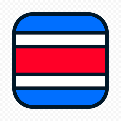 Vector Square Costa Rica Flag Icon PNG | Citypng