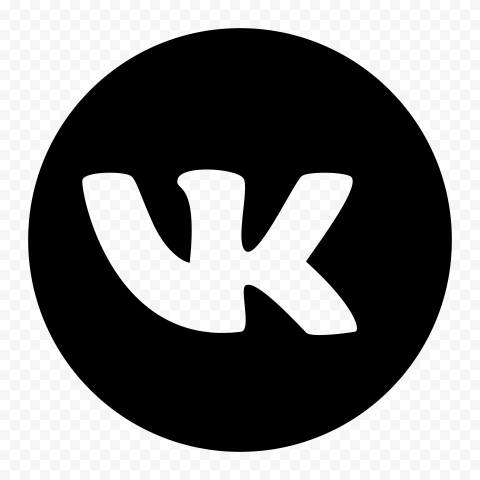 VK Black Round Circle Icon HD PNG | Citypng