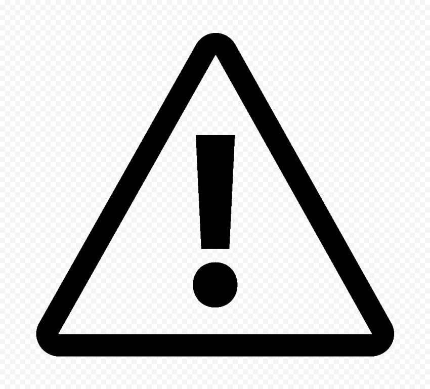 Warning Caution Triangle Mark Black Icon FREE PNG | Citypng