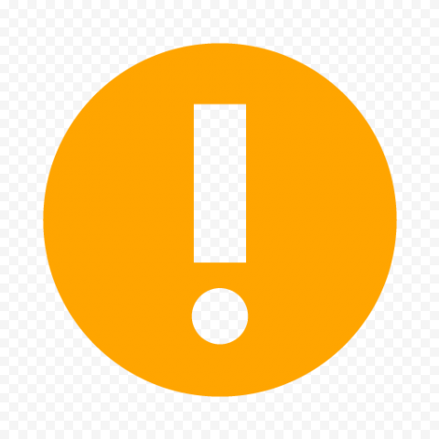 Warning Round Orange Symbol Icon Sign PNG | Citypng