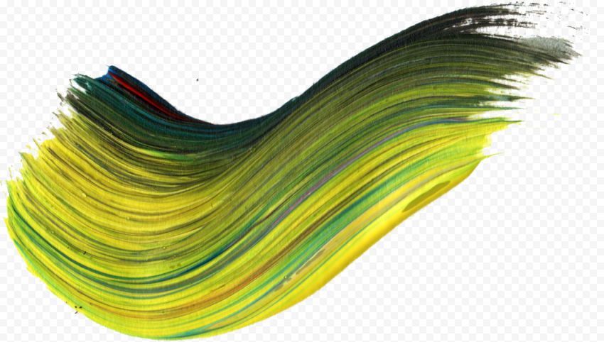Watercolor Green Yellow Gradient Brush Stroke PNG | Citypng