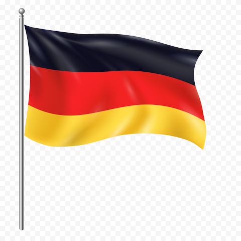 Waving Germany Deutschland Flag On Pole HD PNG | Citypng