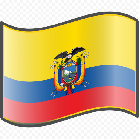 Wavy Ecuador ECU Flag Icon | Citypng