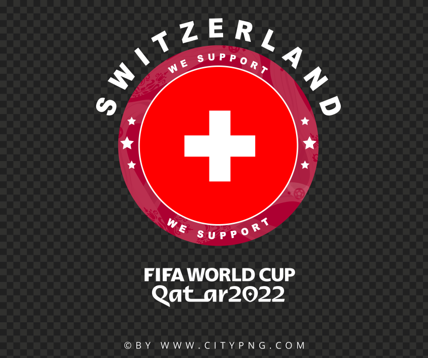 We Support Switzerland Swiss World Cup 2022 Logo PNG | Citypng