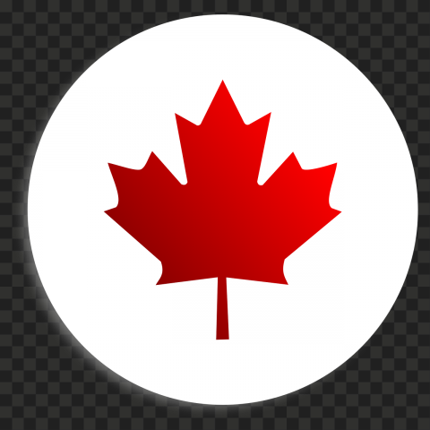 White And Red Round Canada Flag Icon HD PNG | Citypng