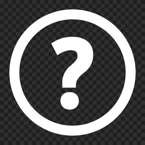 White Circle Round Question Mark Icon PNG | Citypng