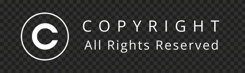 White Copyright All Rights Reserved PNG | Citypng