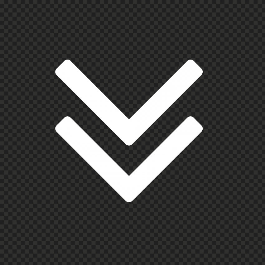 White Double Arrow To Down Icon HD PNG Citypng