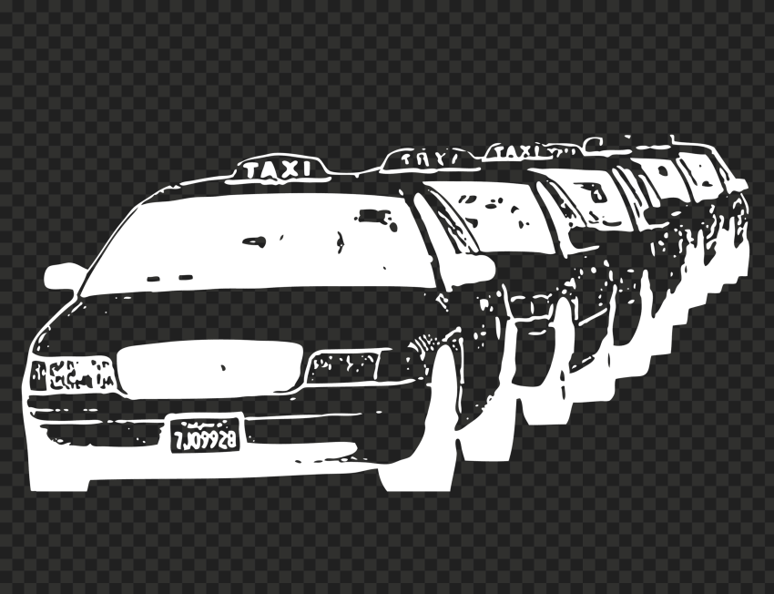 White Grunge American Taxi Rank Image PNG | Citypng