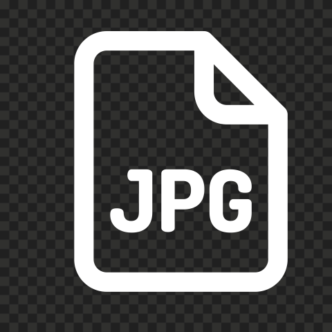 White Icon Of JPG Document | Citypng