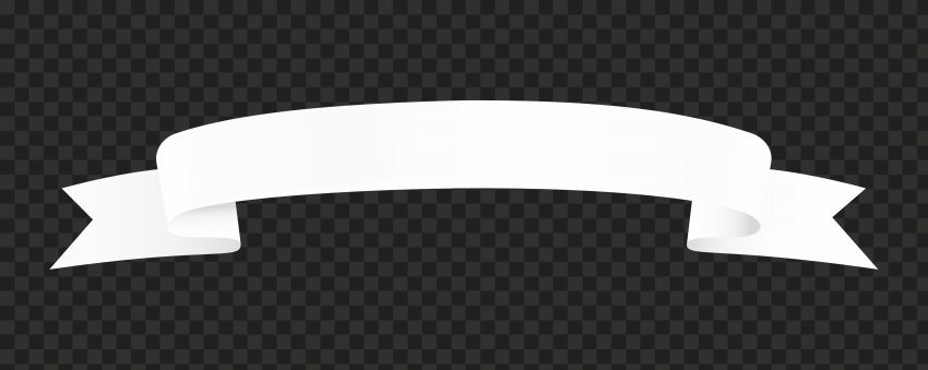 White Illustration Ribbon Banner Transparent PNG | Citypng