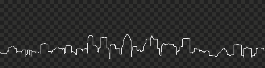 White Line City Silhouette PNG Image | Citypng
