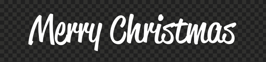 White Merry Christmas Text Typography HD PNG | Citypng