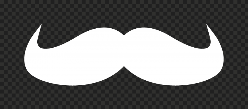 White Mustache Silhouette FREE PNG | Citypng