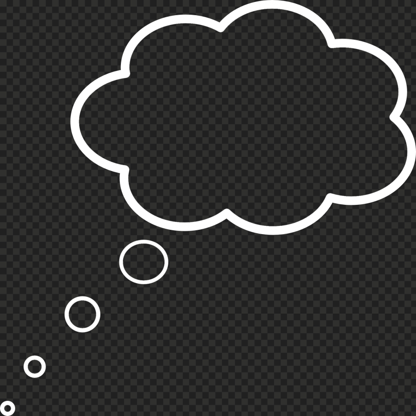 White Thought Think Speak Dialog Cloud HD PNG | Citypng