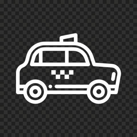 Side View Checker Taxi Cab Icon PNG IMG | Citypng