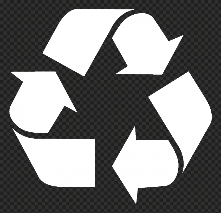 White Recycle Logo Png