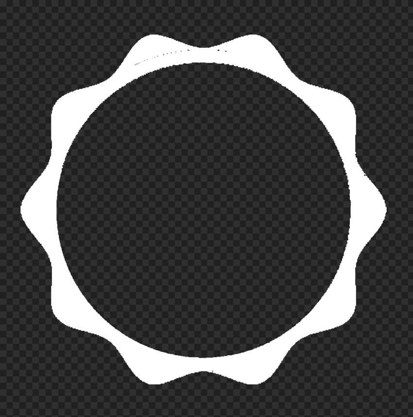 White Round Label Badge Silhouette | Citypng