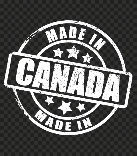 White Round Made In Canada Stamp | Citypng