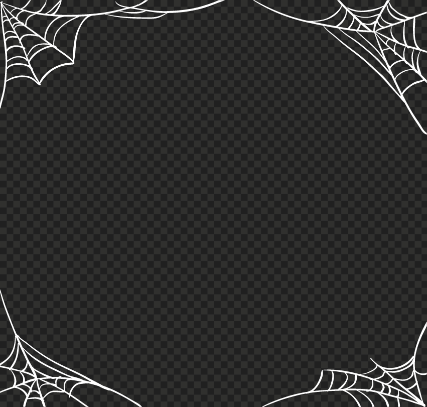 White Spider Web Cobwebs Square Frame PNG IMG | Citypng