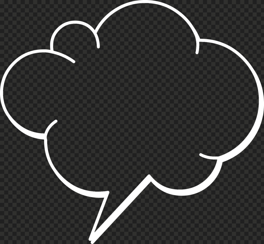 White Thought Think Speak Dialog Cloud HD PNG | Citypng