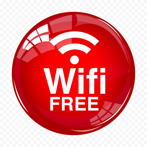 WIFI Free Round Red Logo Sign HD PNG | Citypng