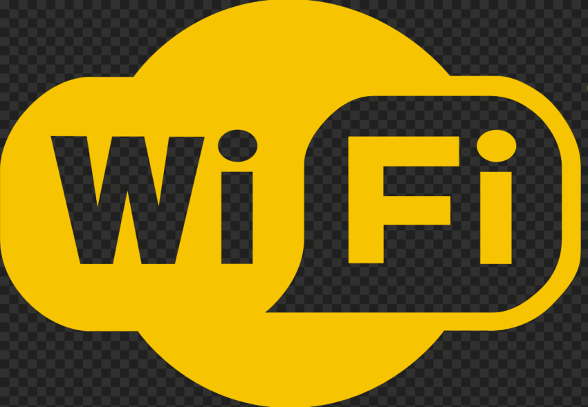 Wifi Wi-Fi Hotspot Wireless Yellow Logo Sign PNG IMG | Citypng