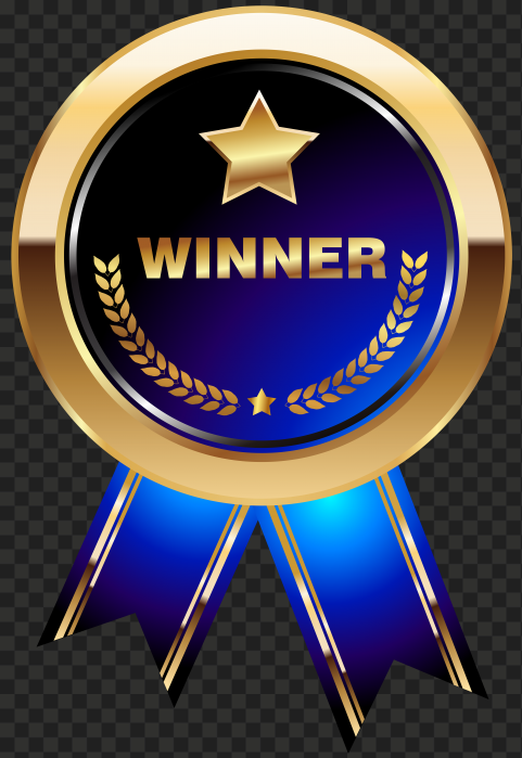 Winner Medal Blue Logo Label PNG | Citypng