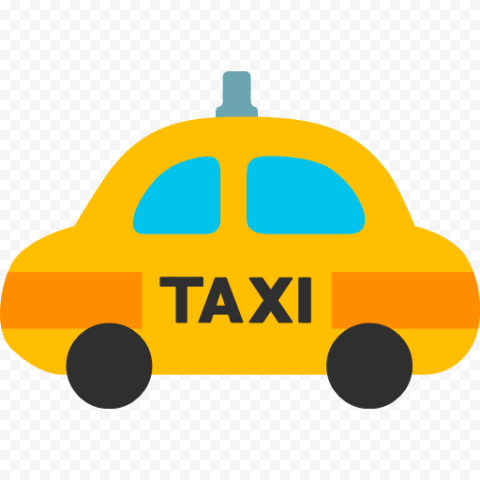 Yellow Cartoon Taxi Cab Side View Icon Image PNG | Citypng