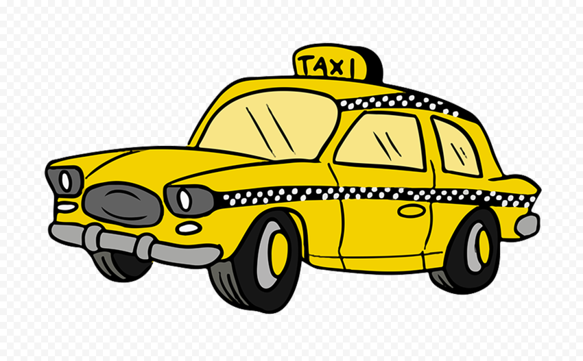 Yellow Clipart Taxi Cab Transparent Background | Citypng